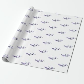 Elegant floral lavender wrapping paper | Zazzle