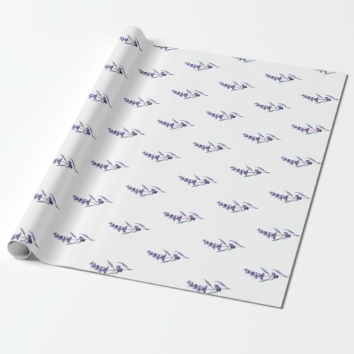 Elegant floral lavender wrapping paper | Zazzle
