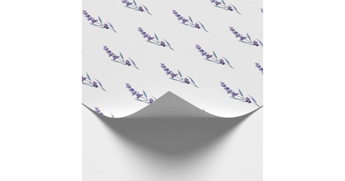 Elegant floral lavender wrapping paper | Zazzle