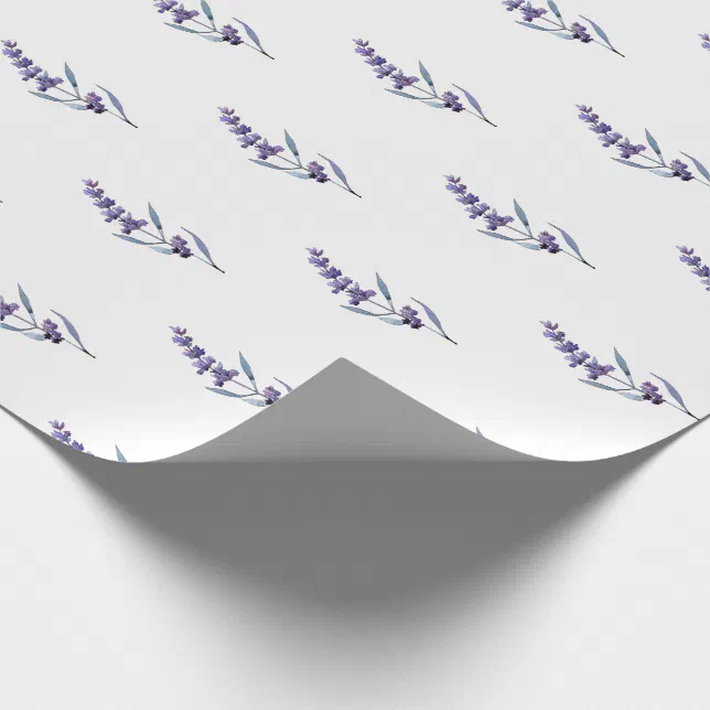 Elegant floral lavender wrapping paper | Zazzle