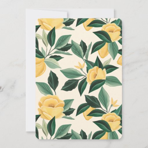 Elegant Floral Lemon Tree Arch Photo Yellow Save The Date | Zazzle