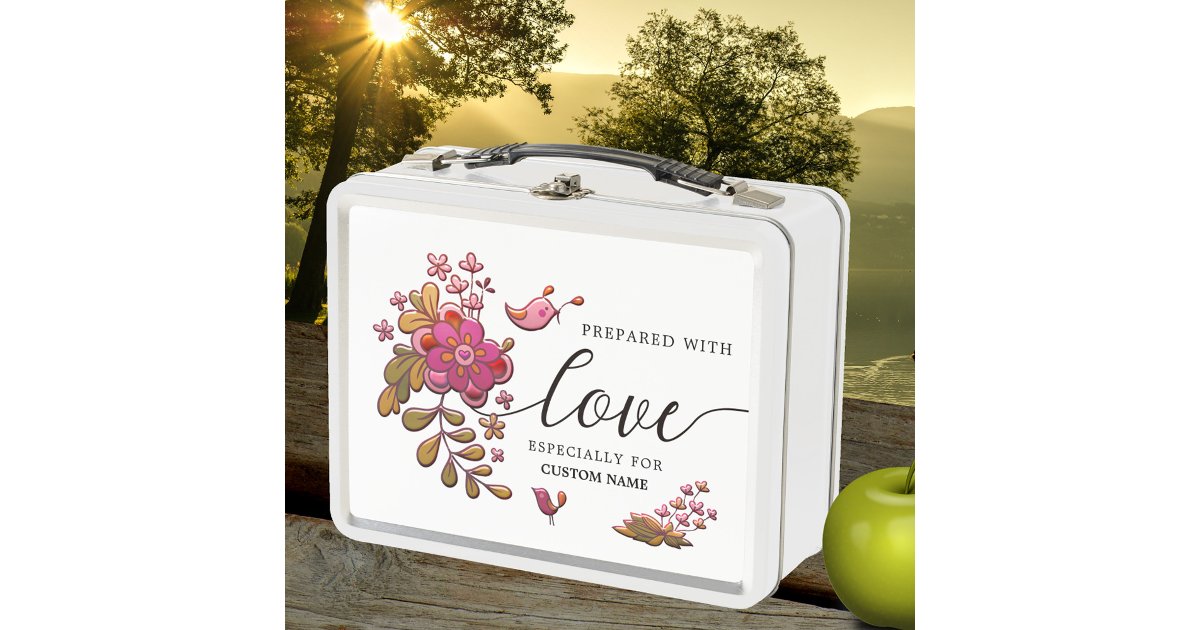 Elegant Floral Love Lunch Box | Zazzle
