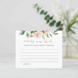 Elegant Floral Memory Of The Bride Cards | Zazzle