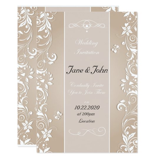 Elegant Floral Ornate Wedding Invitation | Zazzle.com