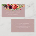 Elegant Floral Pale Mauve Business Card | Zazzle