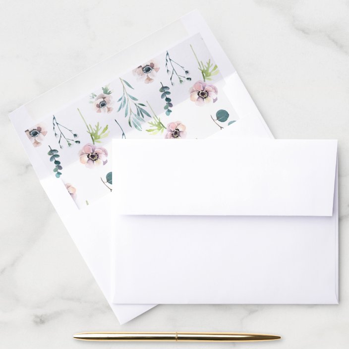 Elegant Floral Pattern Envelope Liner | Zazzle.com