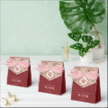 Elegant Floral Pattern Thank You Chinese Wedding Favor Boxes | Zazzle