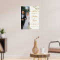 Elegant Floral Photo Islamic Muslim Wedding Poster | Zazzle
