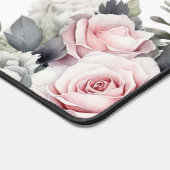 Elegant Floral Rose Custom Name Desk Mat | Zazzle