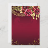 Elegant Floral Ruby Red Horse Quinceañera Invitation | Zazzle