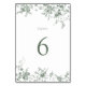 Elegant Floral Sage Green Wedding Table Number | Zazzle