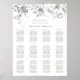 Elegant Floral Sage Vintage Wedding Seating Plan Poster | Zazzle