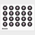 Elegant Floral & Skull Gothic Return Address Classic Round Sticker | Zazzle