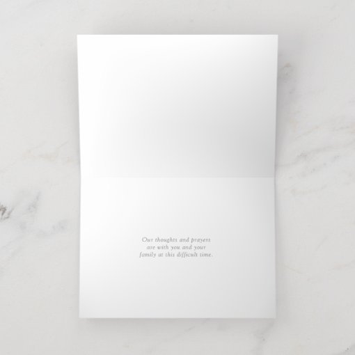 Elegant Floral Sympathy Real Foil Pressed Cards | Zazzle