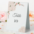 Elegant Floral Table Card Number Table Tent Sign | Zazzle