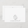 Elegant Floral Vine Script Name Note Card | Zazzle