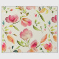 Elegant Floral Watercolor Wedding & Bridal Wrapping Paper | Zazzle