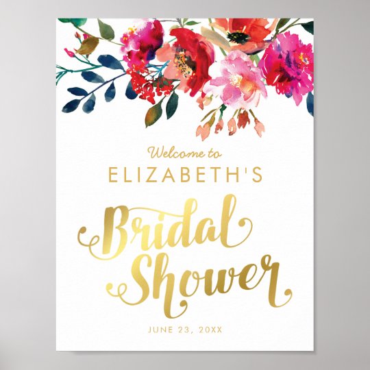 Elegant Floral Watercolor White Gold Bridal Shower Poster Zazzle elegant-floral-watercolor-white-gold-bridal-shower-poster-zazzle
