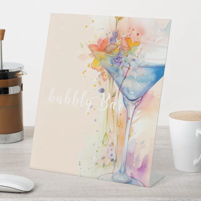 elegant floral watercolour Bridal shower sign | Zazzle