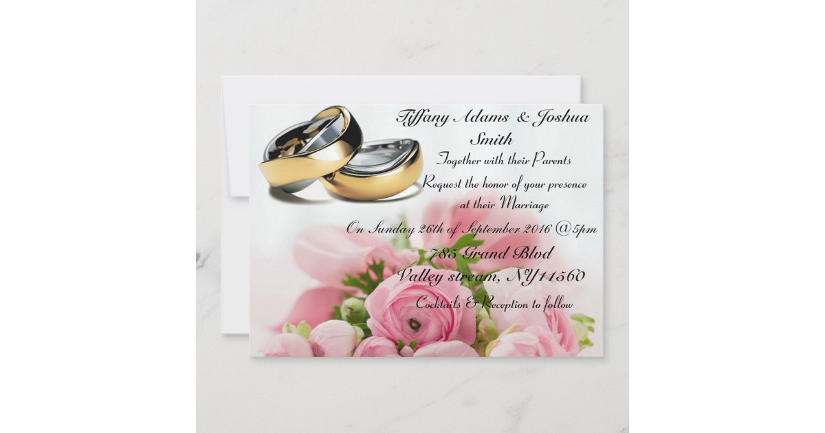 Elegant floral, wedding band Invitations | Zazzle