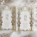 Elegant Floral Wedding Table Number Card | Zazzle