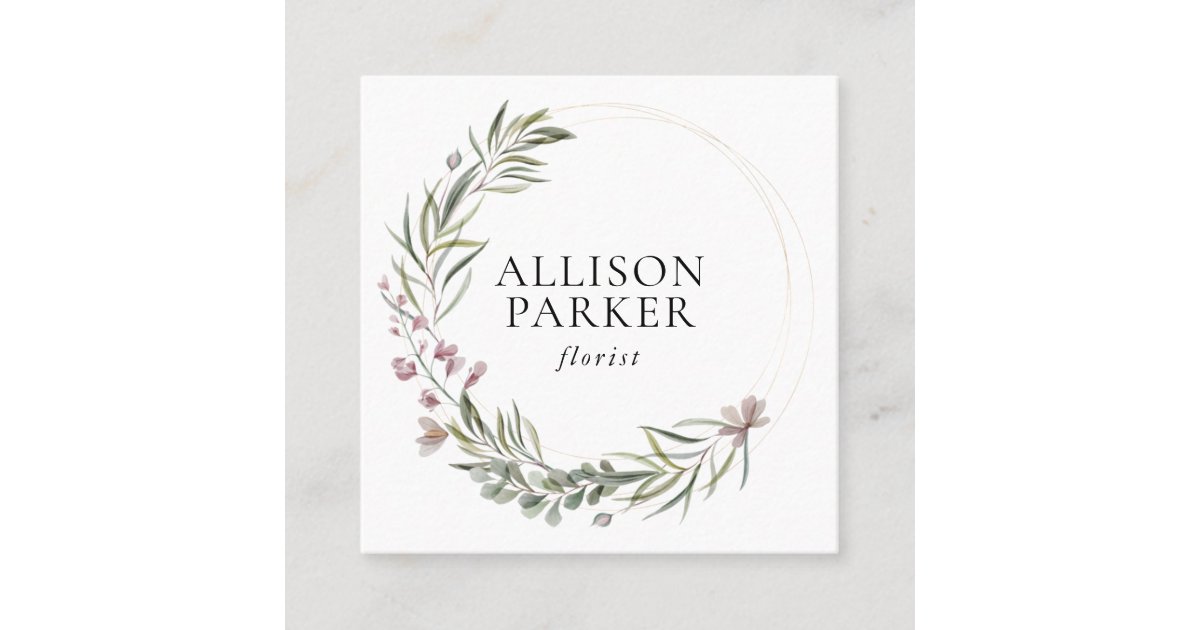 Elegant Florist Business Card | Zazzle