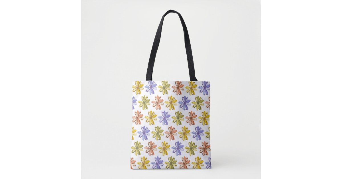 Elegant Flower Pattern Tote Bag | Zazzle