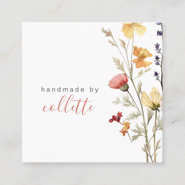 Elegant Flowers Craftsman Business Card | Zazzle