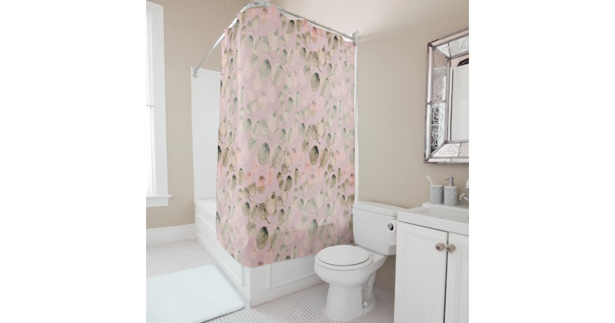 Elegant Foliage Watercolor Shower Curtain | Zazzle
