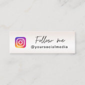 Elegant Follow Me Instagram & QR Code Social Media Mini Business Card ...