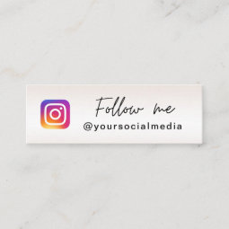 Elegant Follow Me Instagram & QR Code Social Media Mini Business Card ...