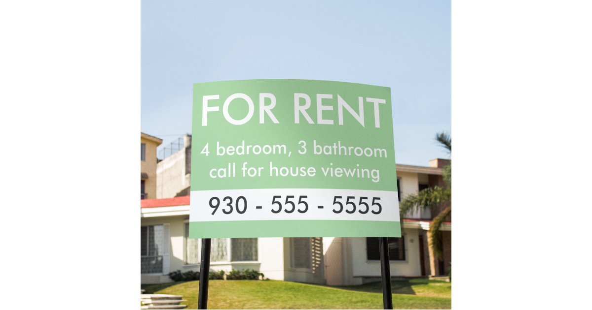 Elegant For Rent Custom Real Estate Agent Sign | Zazzle