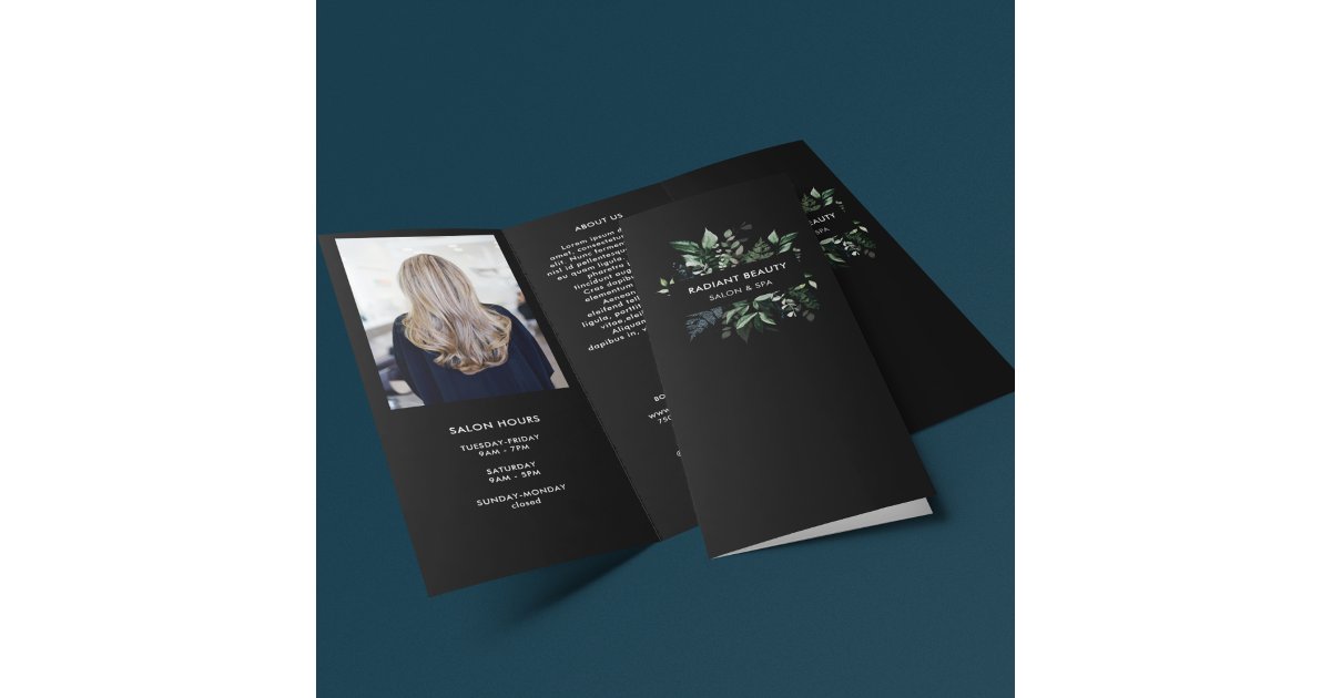 Elegant Forest Foliage Business Tri-fold Brochure | Zazzle