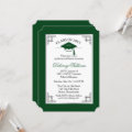 Elegant Formal Green College Graduation Party Invitation | Zazzle