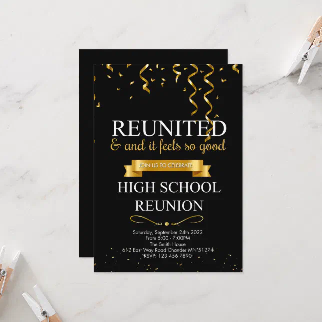 Elegant Formal High School Reunion Invitation | Zazzle