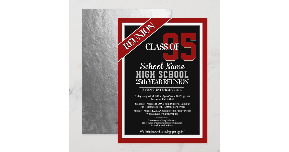 Elegant Formal High School Reunion Invitations | Zazzle