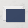 Elegant Formal Navy Blue Wedding Mini RSVP Card | Zazzle