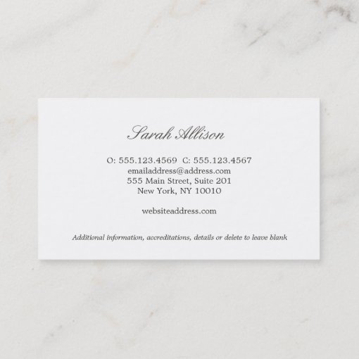 Elegant Formal Professional Blue Business Card | Zazzle