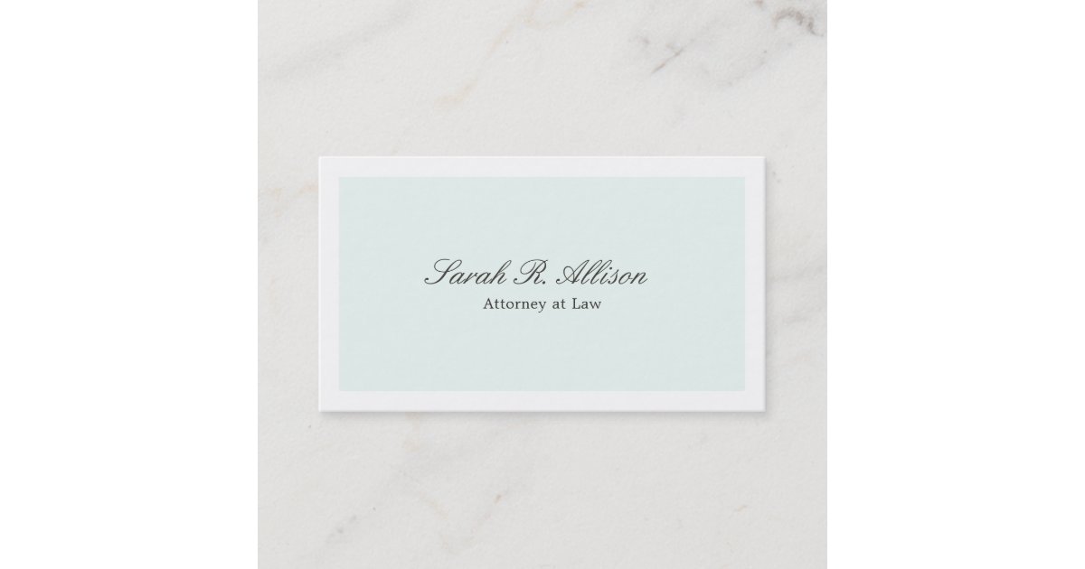 Elegant Formal Professional Blue Business Card | Zazzle