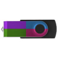Elegant Four-Color Geometric Design Flash Drive | Zazzle