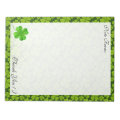 Elegant Four Leaf Clover Floral Notepad | Zazzle