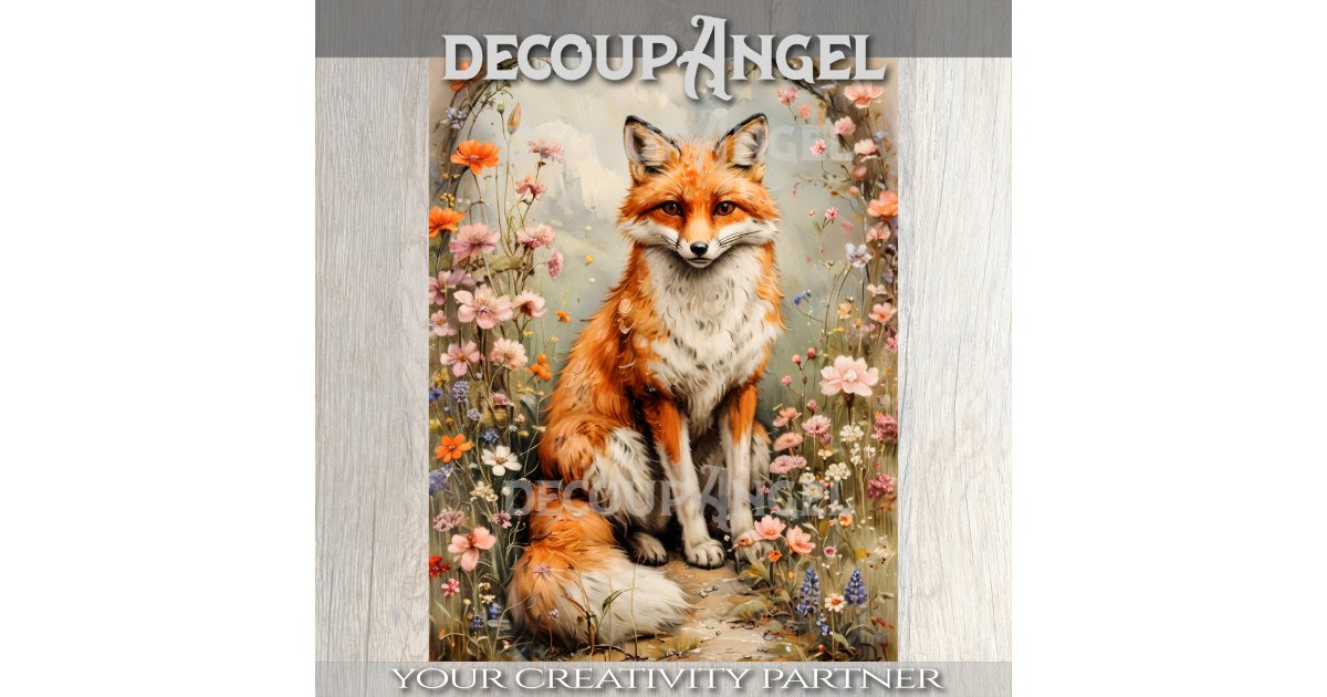 Elegant Fox - Decoupage - Tissue Paper | Zazzle