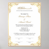 Elegant frame nikah contract poster | Zazzle