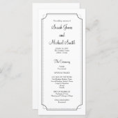 Elegant Frame Wedding Program | Zazzle