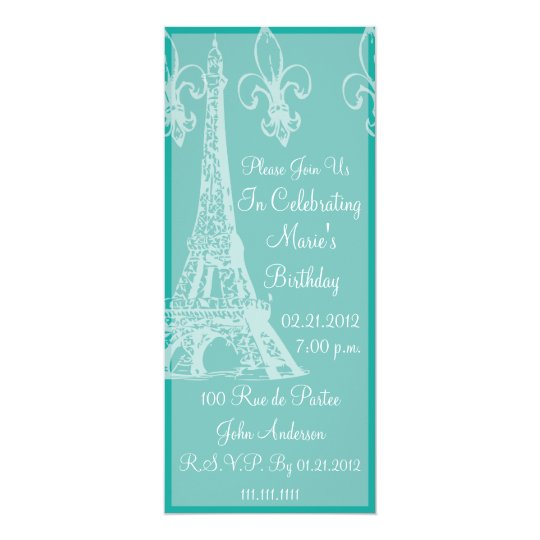 Elegant French Birthday Celebration Party Invitation | Zazzle.com