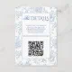 Elegant French Blue Floral Toile QR Code Website Enclosure Card | Zazzle