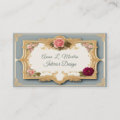Elegant French Country Gold Filigree Roses Business Card | Zazzle