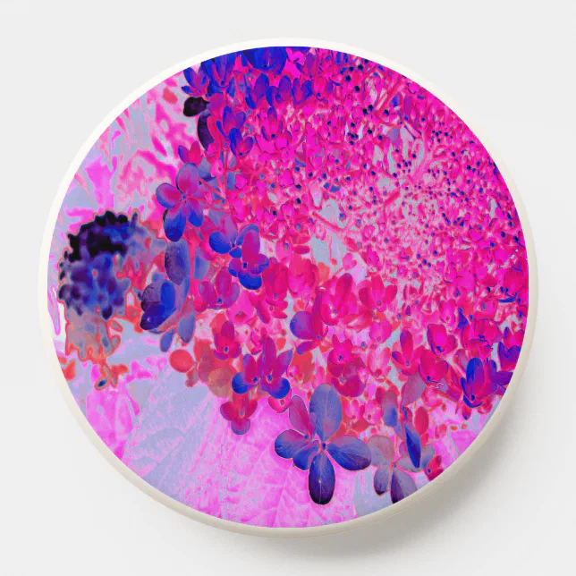 Elegant Fuchsia and Dark Blue Limelight Hydrangea PopSocket | Zazzle
