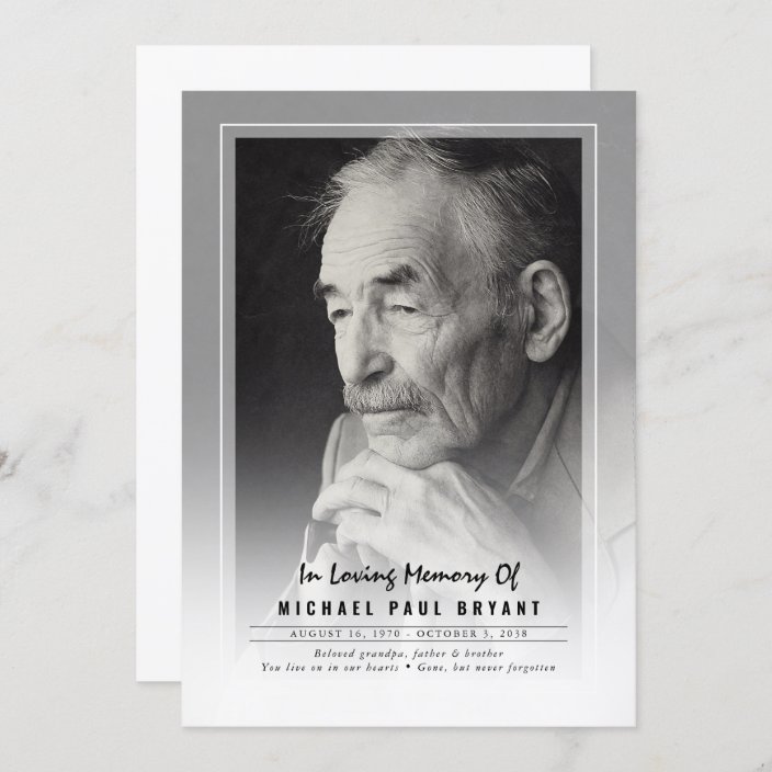 Elegant Funeral Ceremony Programs With Photo | Zazzle.com