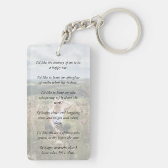 Elegant Funeral Favor | Memorial Keepsake Photo Keychain | Zazzle